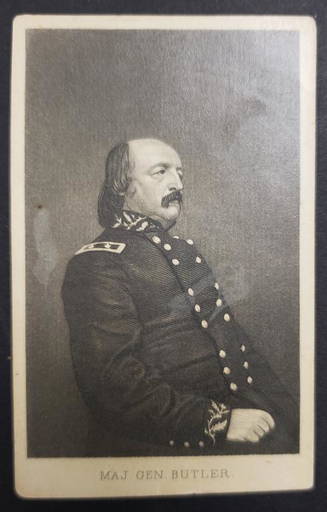 Civil War Union Major General Butler Cdv Photo Car