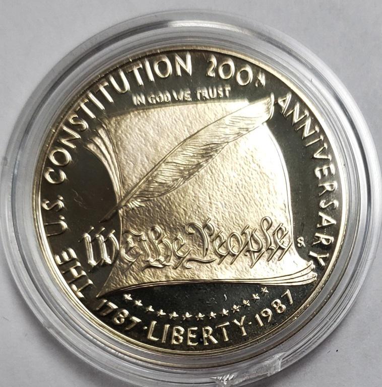 1987 Us Constitution Commemorative Silver Dollar