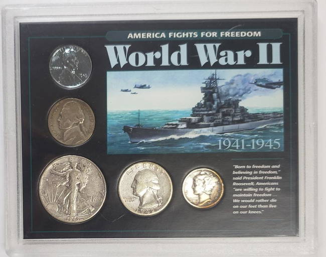 America Fights For Freedom Wwii Silver Coin Set