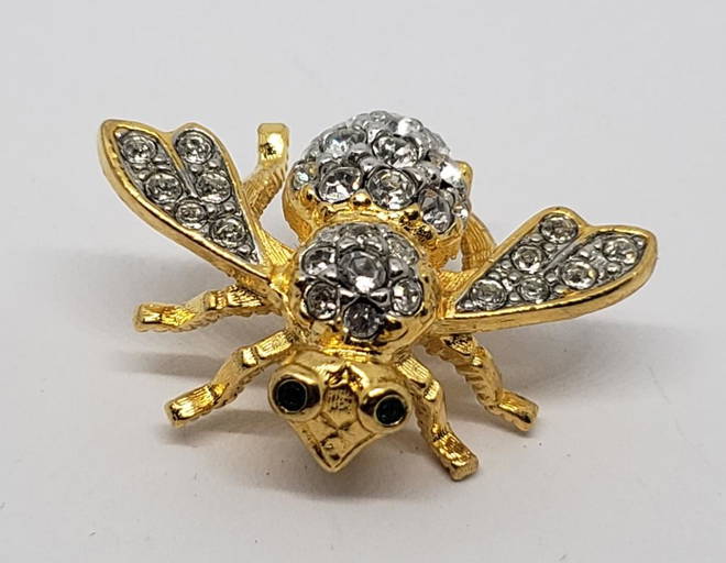 Vintage Joan Rivers Rhinestone Bee Pin