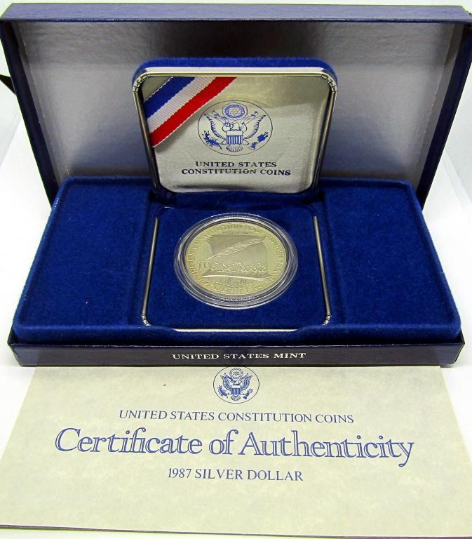 1987 Constitution Unc Silver Dollar