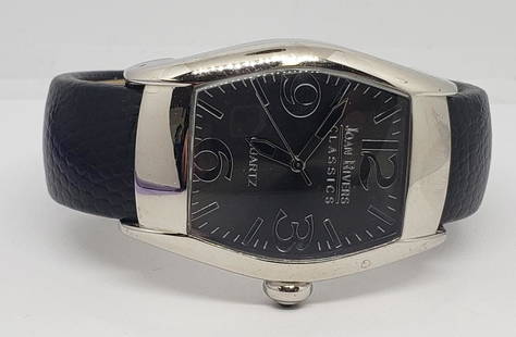 Vintage Joan Rivers Cuff Leather Watch