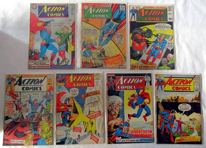 (7) Dc Action Comic Books