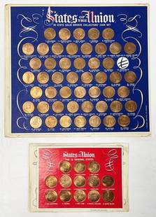 States Of The Union 50 Bronze Coins Set Framed 1969