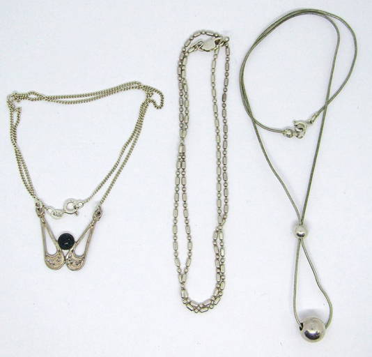 3 Sterling Necklaces/chains Diff Styles