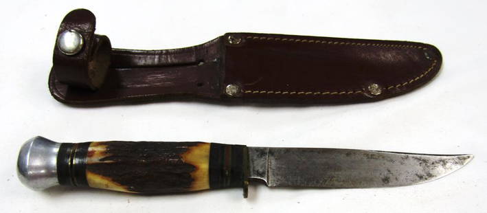 Hubertus Solingen Germany Stag Handle Knife