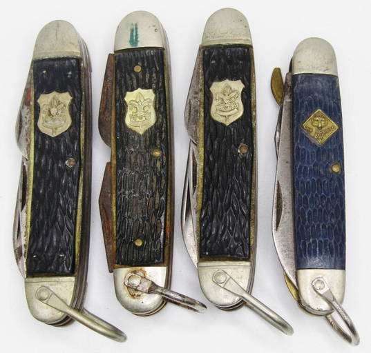 4 VINTAGE BSA "BE PREPARED" UTILITY KNIVES! (#0234) on Jul 21, 2022 ...