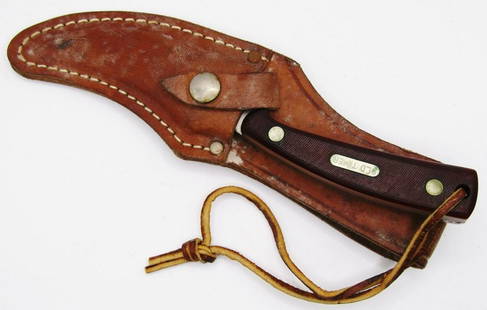 Vintage Schrade Usa 152 Old Timer Sharpfinger Hunting Knife W/ Leather ...