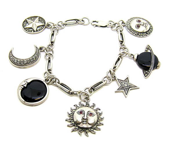 STERLING MARCASITE SOLAR SYSTEM CHARM - Nov 03, 2022 | Vintage Auctions ...