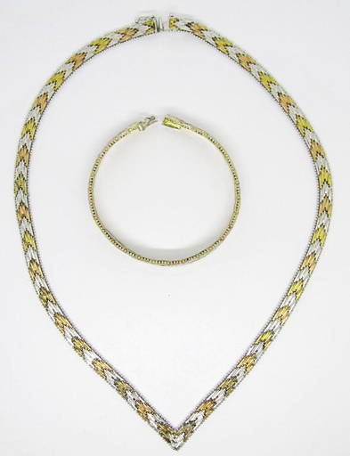 TRI-COLOR CHEVRON STERLING NECKLACE plus (#0218) on Dec 27, 2022 ...