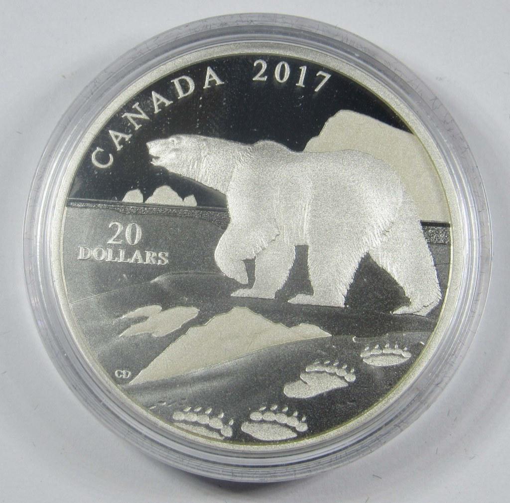 2017 Canada $20 Polar Bear Silver Coin