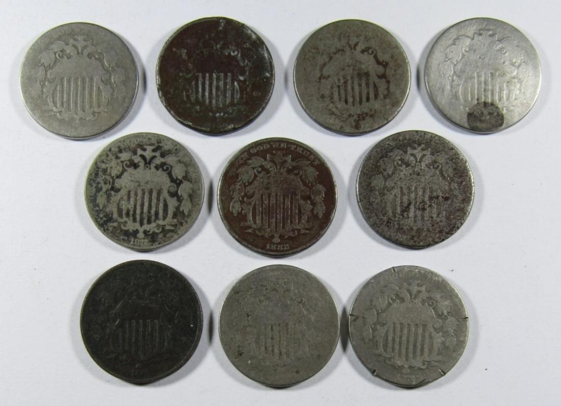 10- SHIELD NICKELS - NICE MIX - Mar 07, 2023 | Vintage Auctions Online ...