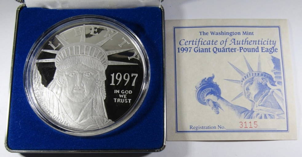 Giant Quarter Pound "platinum Eagle"