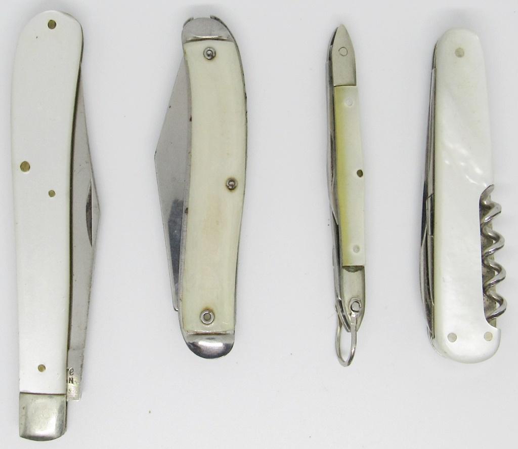 (4) Pearl Handle Pocket Knives Auction