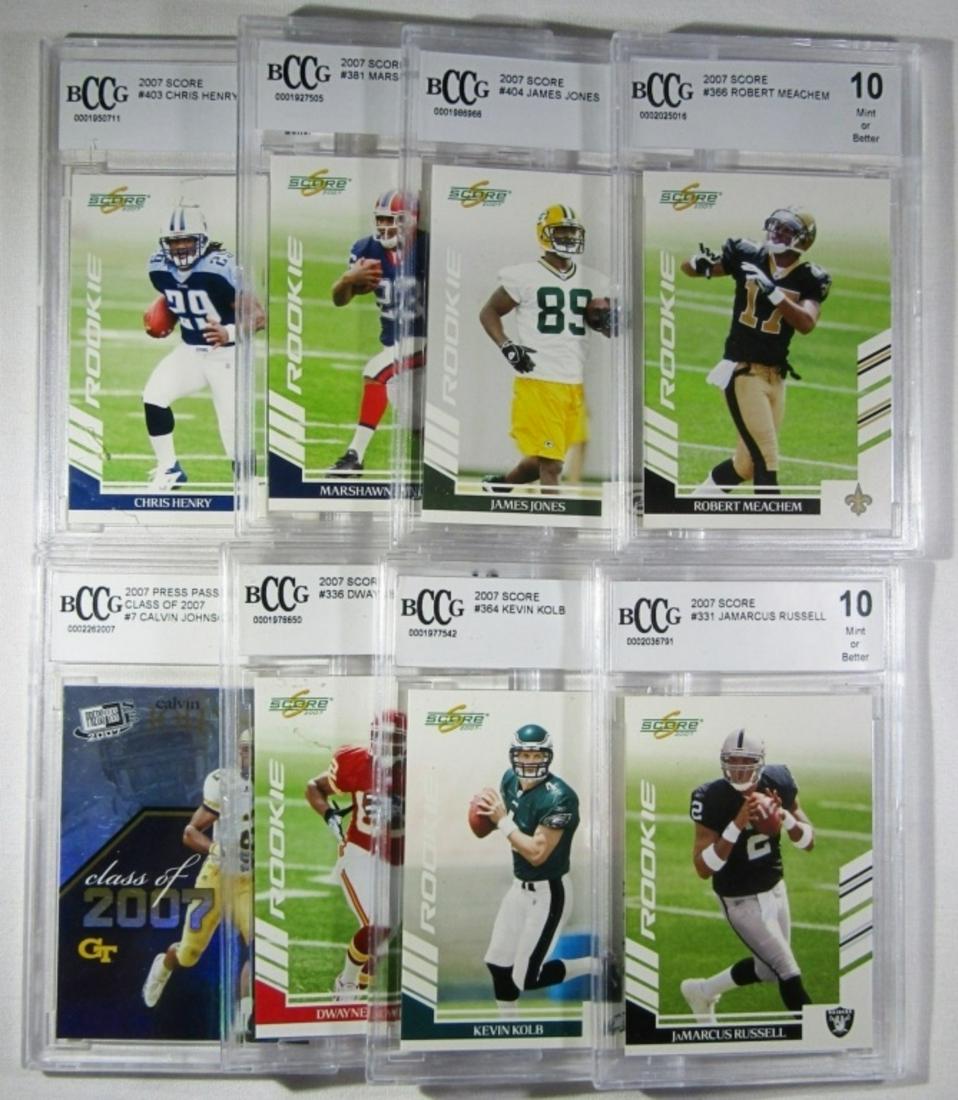 (8) Bccg 10 Football Rookie Cards