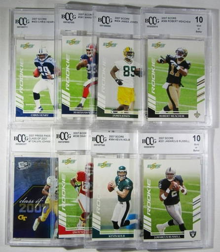 (8) Bccg 10 Football Rookie Cards