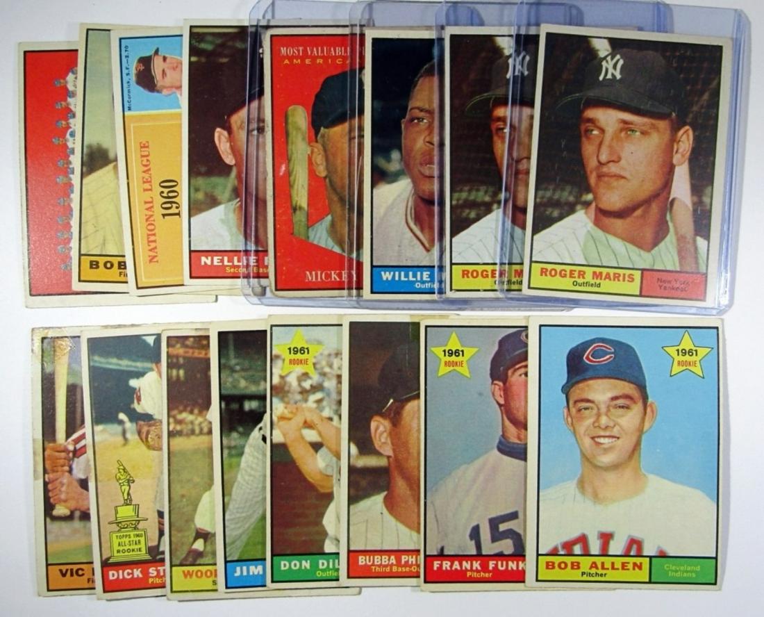 (16) 1961 Topps Baseball Star Cards & More Auction