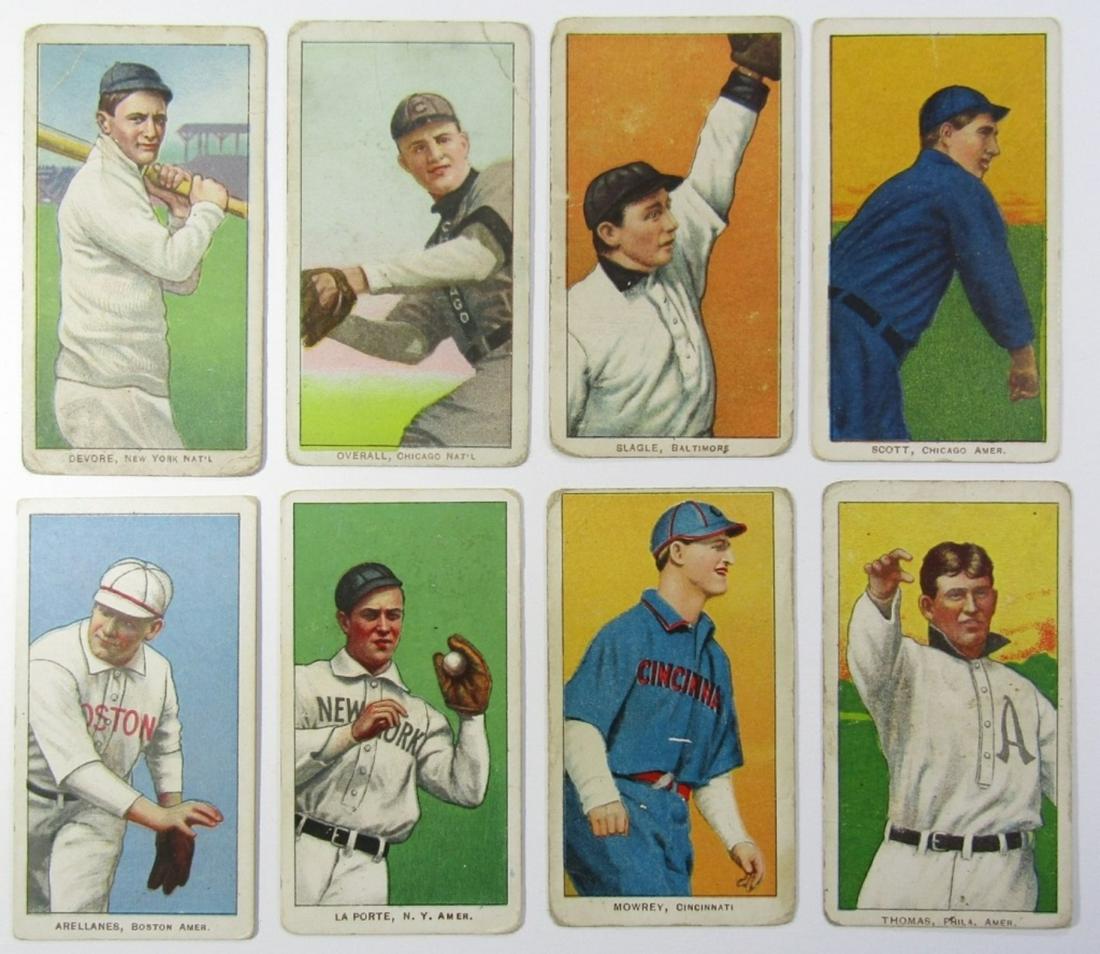 (8) 1909 T 206 Baseball Tobacco Cards