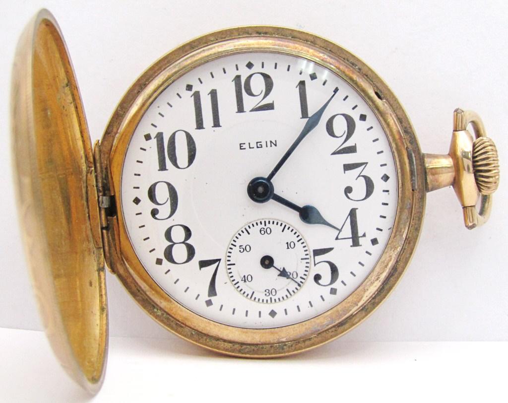 Elgin Father Time Hunter 21 Jewel, 16 Size Auction