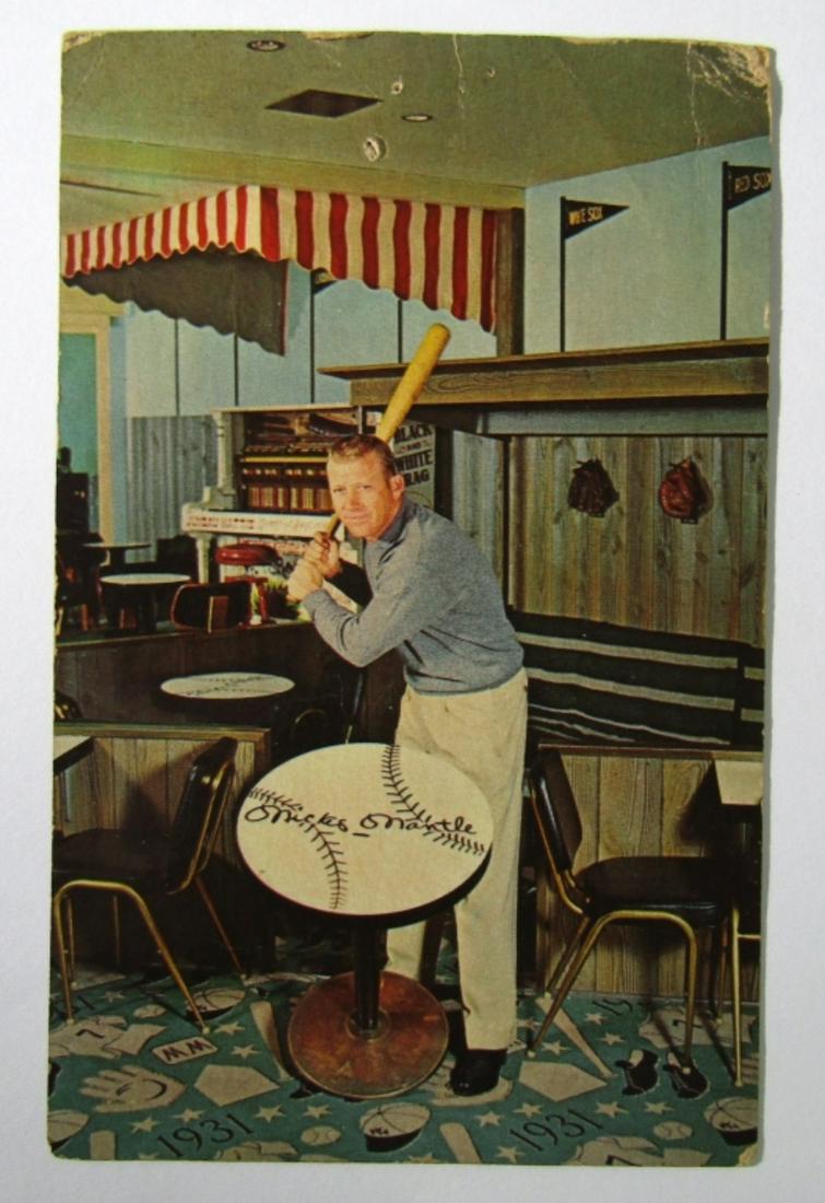 Mickey Mantle Postcard Holiday Inn W/auto's Auction