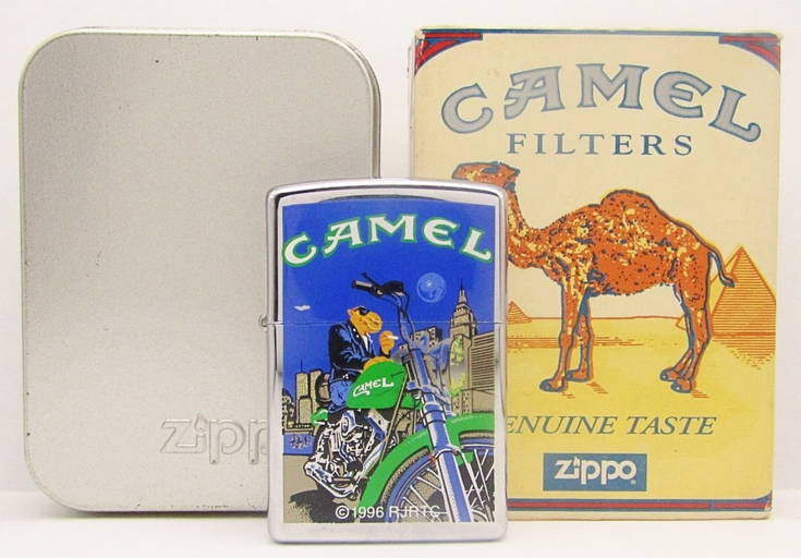 1997 Unfired Zippo Joe Camel Motorcycle Nyc