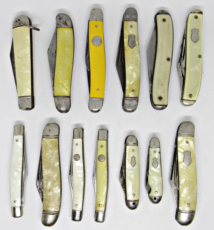 (13) Bulk Lot Vintage Imperial Brand Pocket Knives Auction