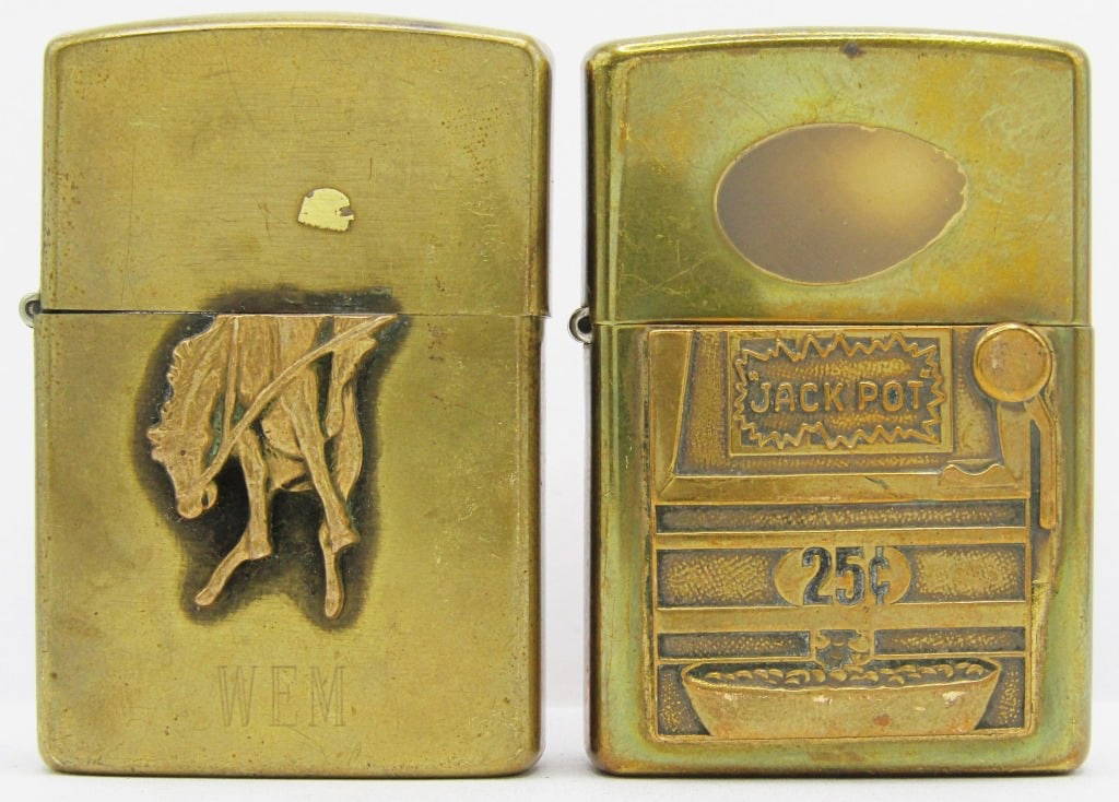 1992 & 1999 Brass Zippo Lighters - Repair/parts Auction