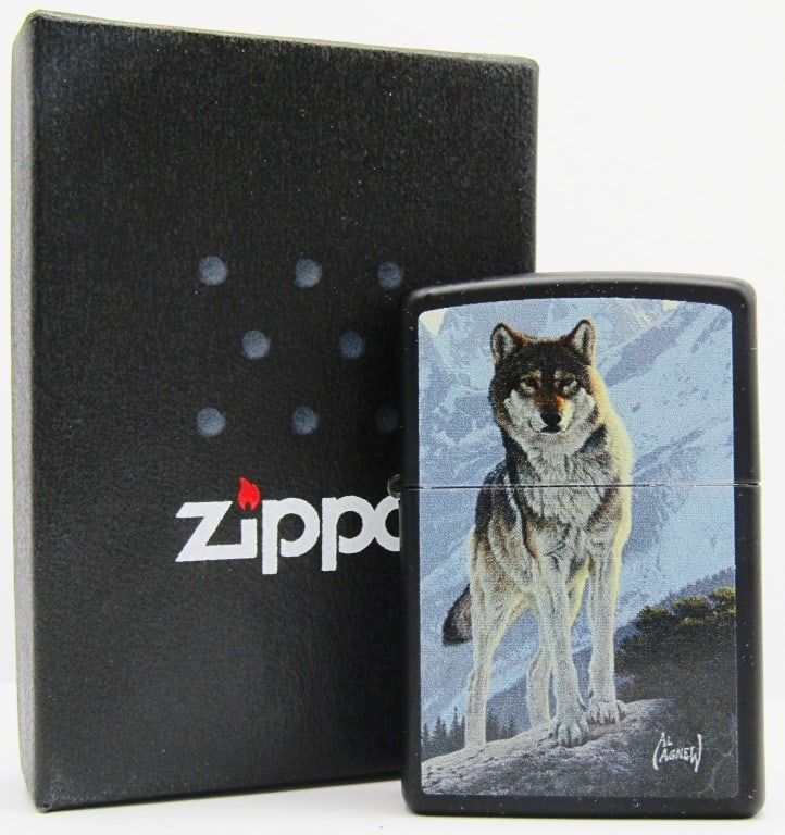 2016 Unfired Al Agnew Wolf Zippo