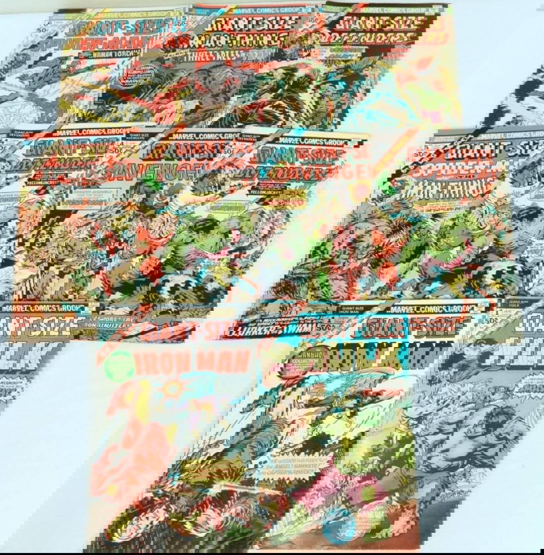 (9) Marvel Giant Size Comic Lot: 1975 #1 Auction