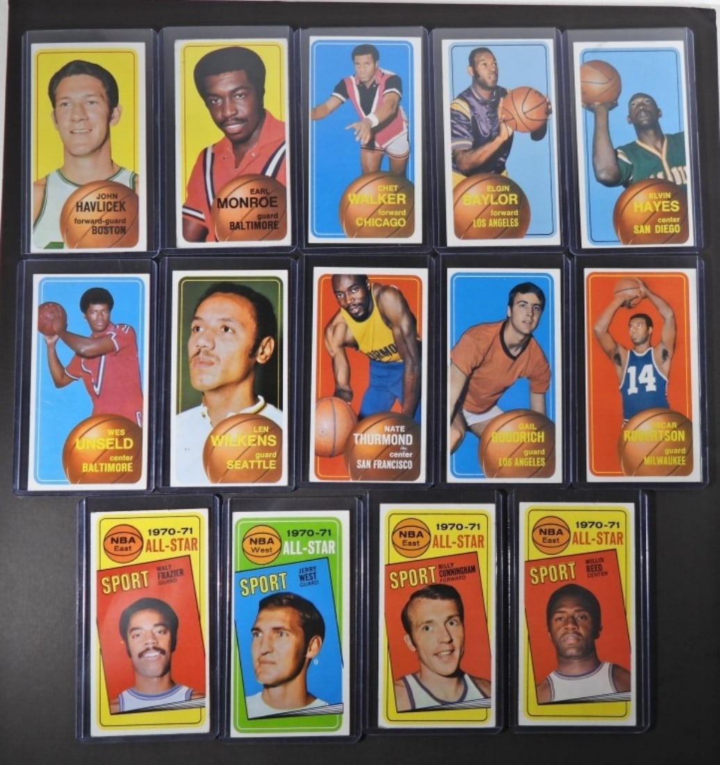(14) 1970 71 Topps Basketball Cards