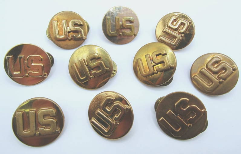(10) U.s. Military Pin Back Insignia Rounds