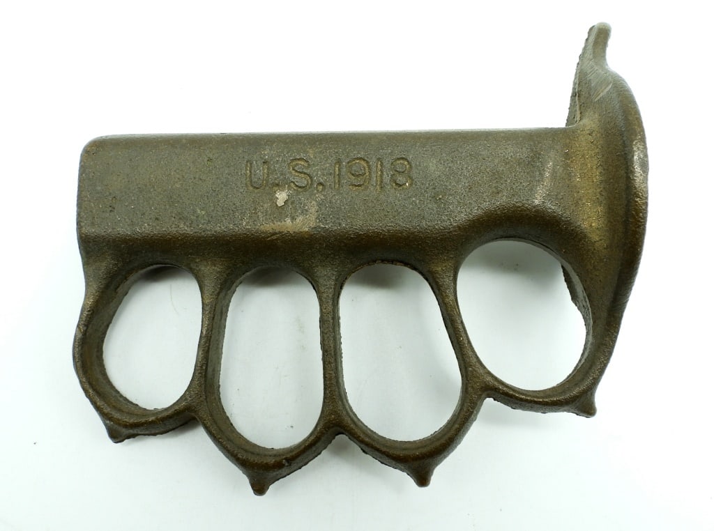 Wwi 1918 Brass Knuckle Handle Auction