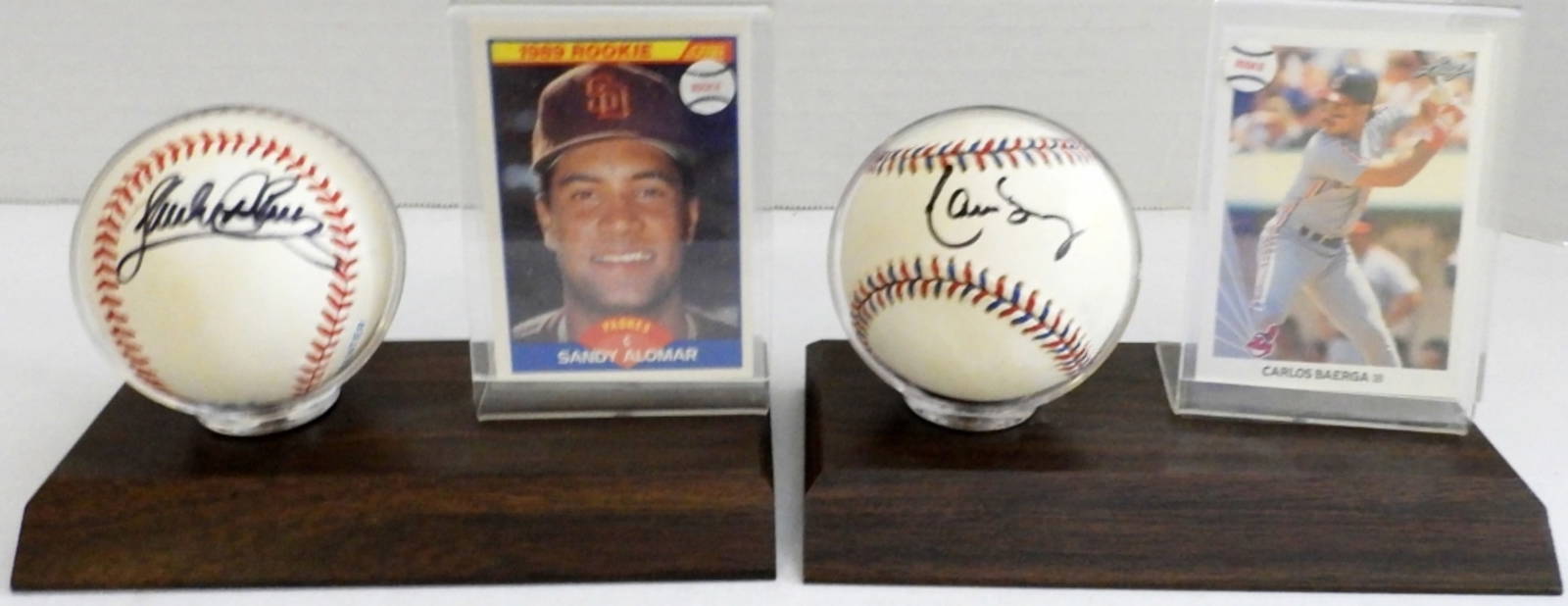 Carlos Baerga & Sandy Alomar Autograph Baseball Auction
