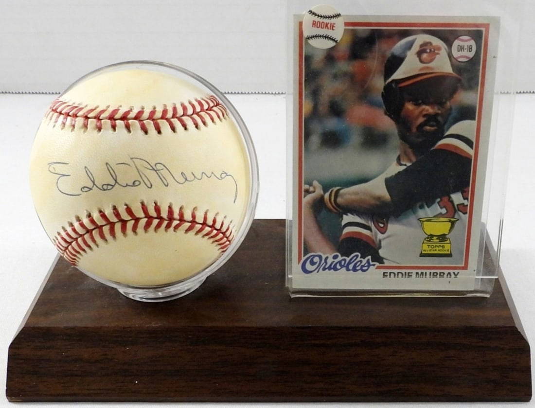 Eddie Murray Autograph Baseball W/card Auction