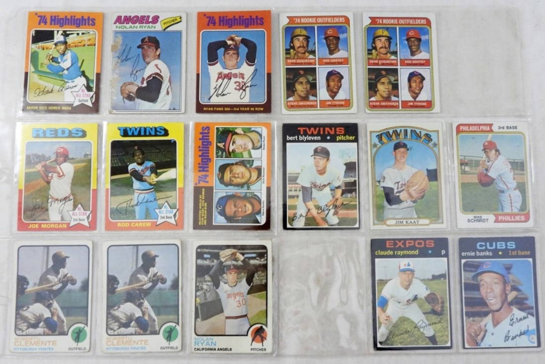 (16) 1970s Topps Baseball Star Cards Auction