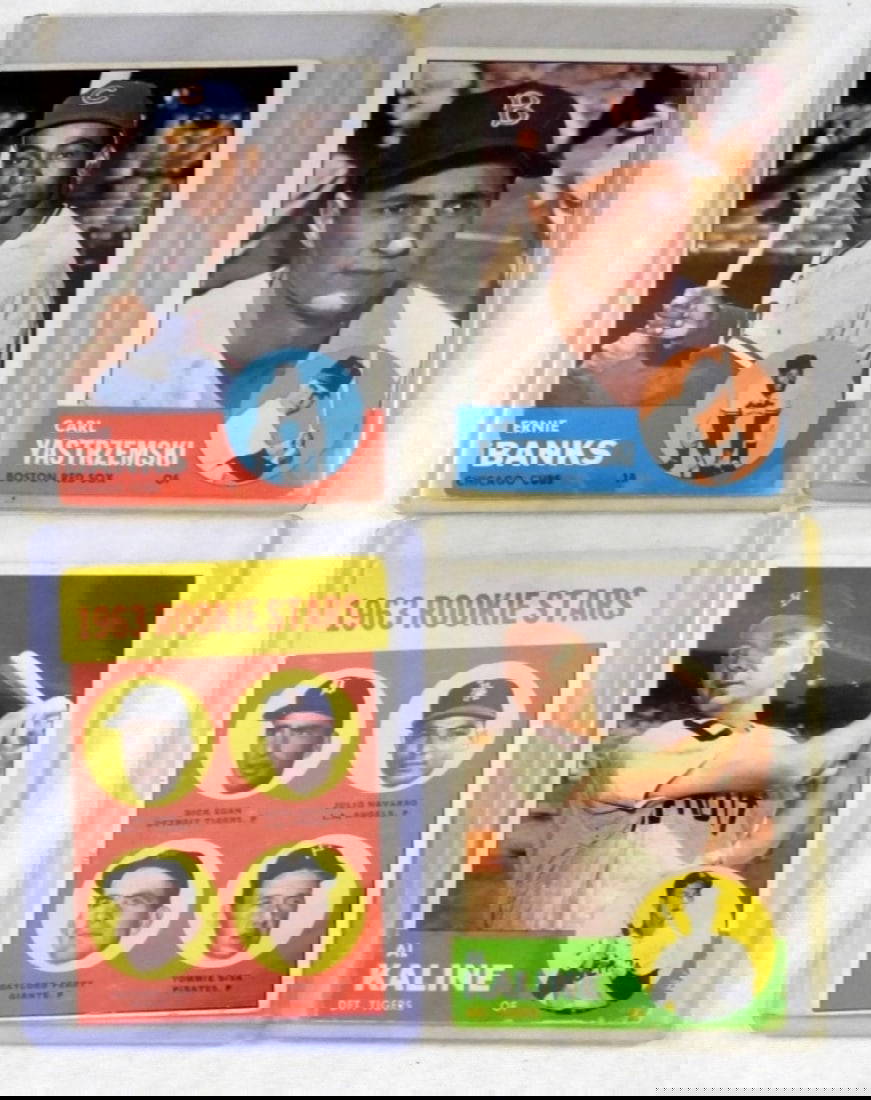 1963 Topps Banks, Yaz, Kaline & Perry R Auction