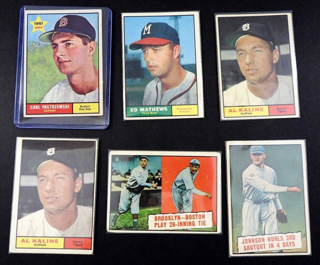 (6) 1961 Topps Star Cards - Yaz Rookie! Auction