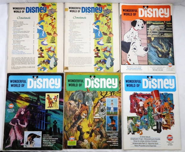 (6) Wonderful World Of Disney Magazines