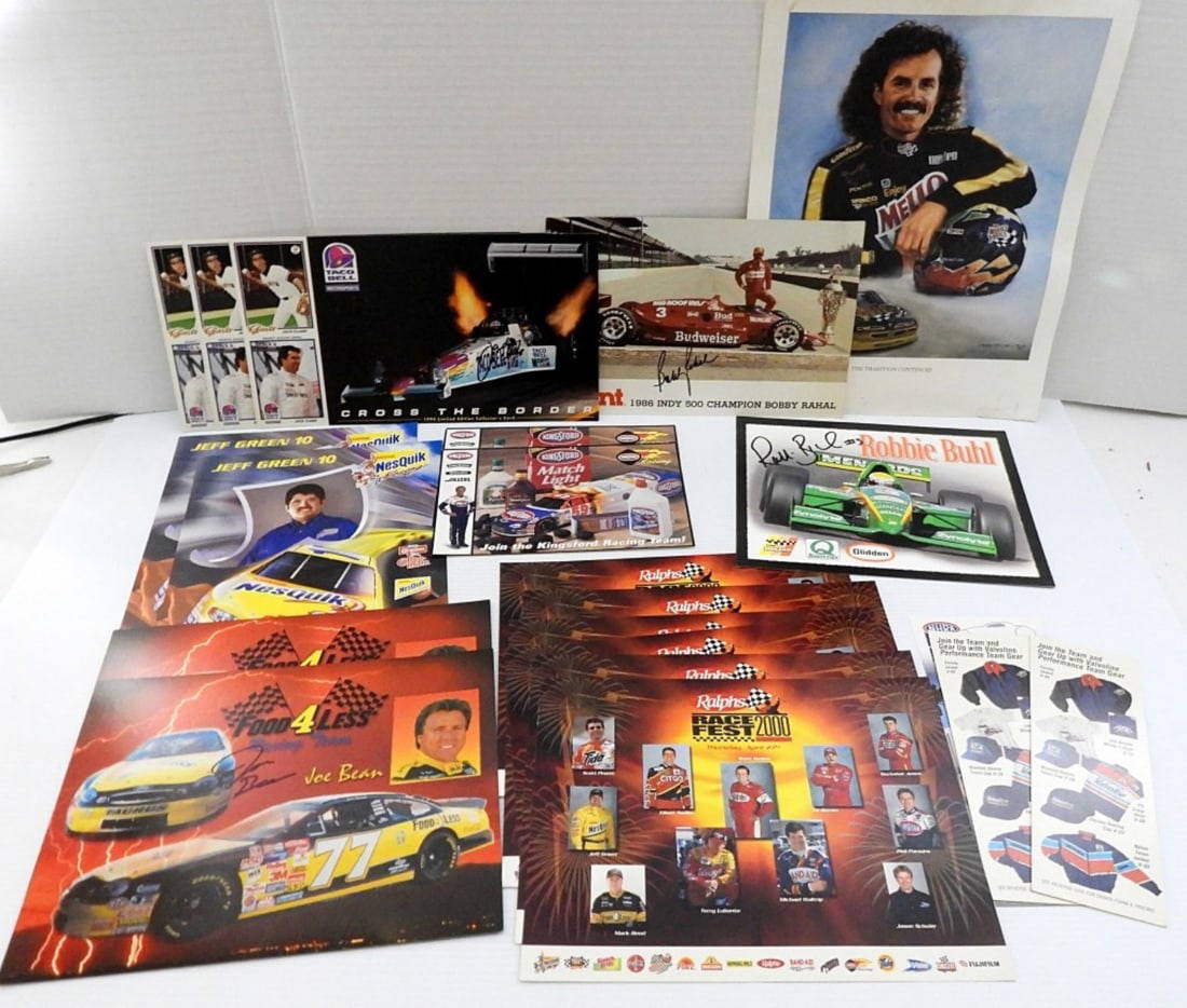 Nascar Racing Poster Lot With Autographs Auction