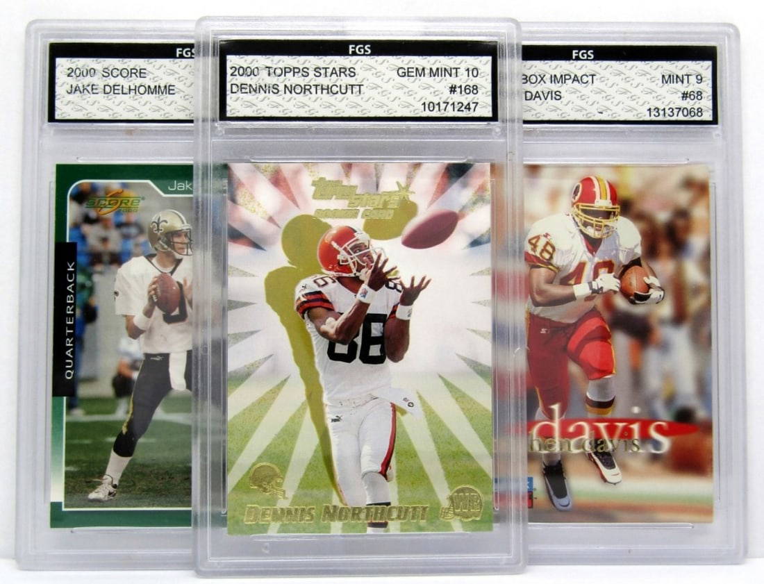 (3) Fgs Football Cards - 1996/2000 Auction