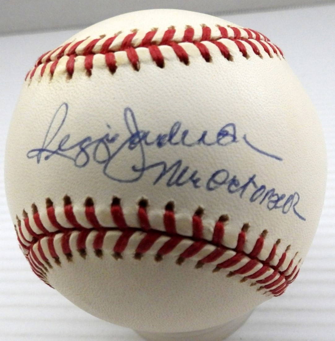Reggie Jackson Mr October Auto Ball Auction