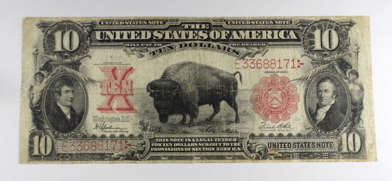 1901 $10 Legal Tender "bison" Note Auction