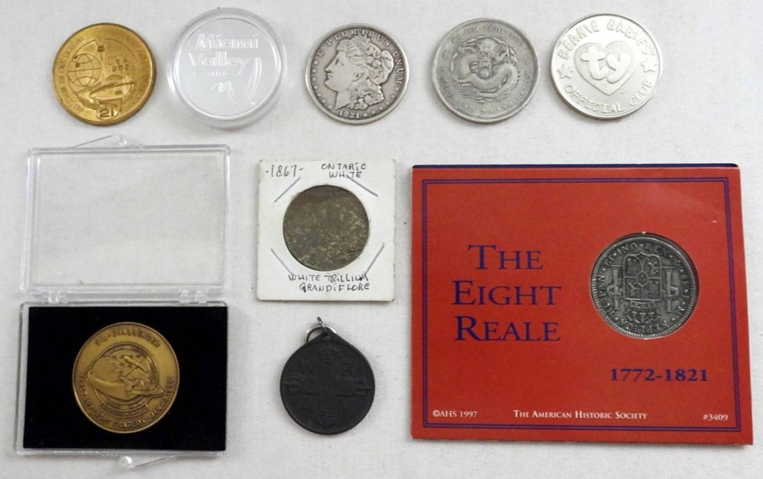 (9) Tokens, Replica Coins, Commems Auction