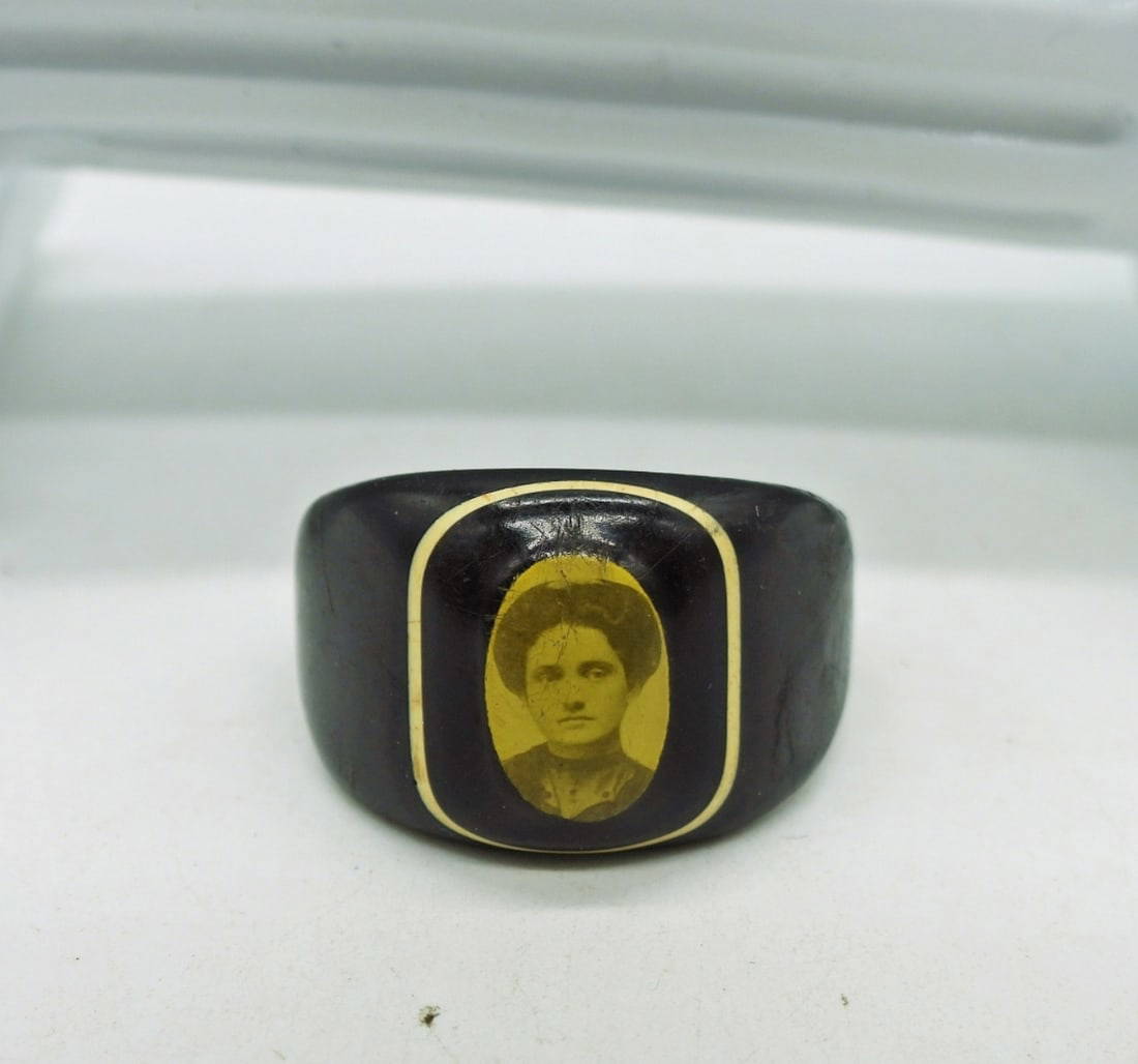 Celluloid Prison Ring-vintage Auction