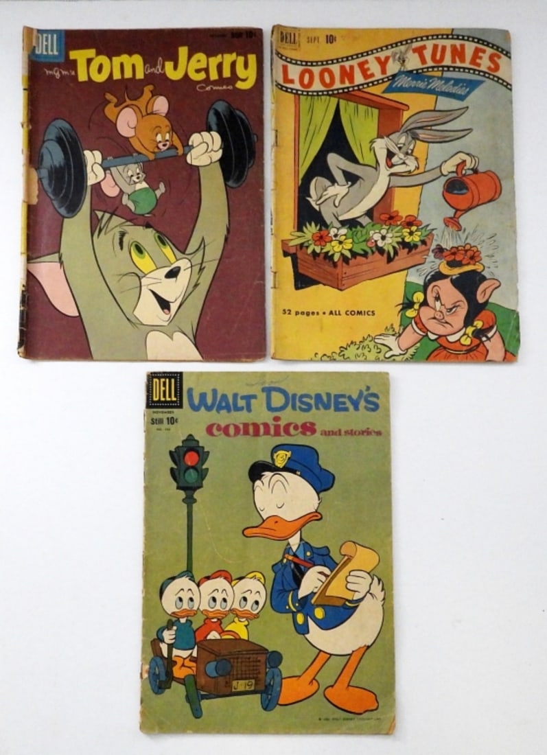 (3) Vintage 10 Cent Dell Comic Books