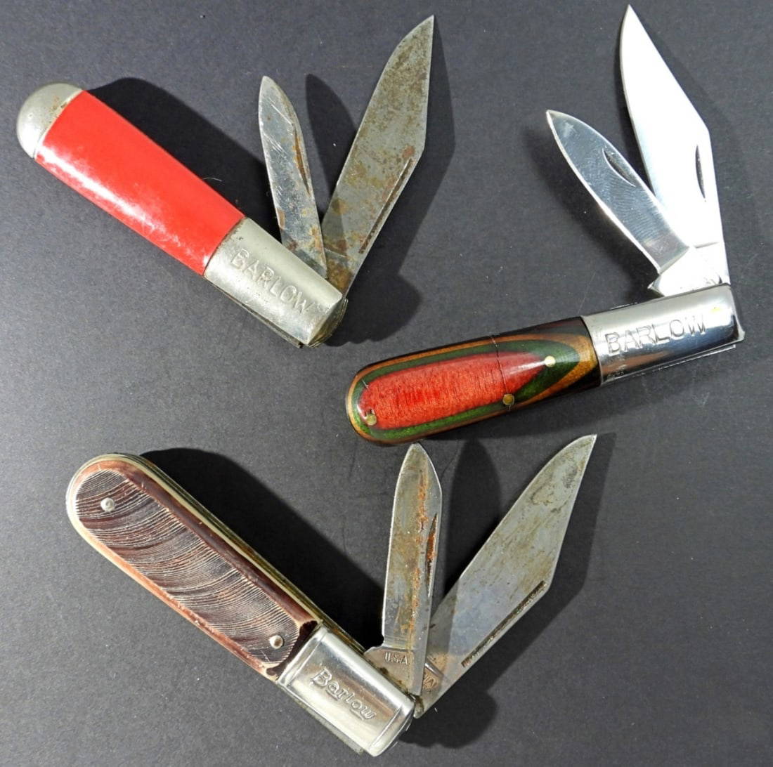 (3) Barlow Pocket Knives Auction