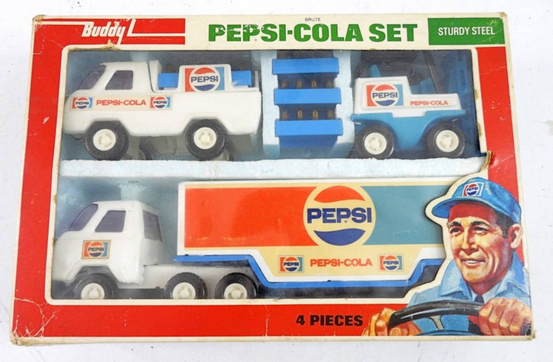 1976 Pepsi-cola Buddy-l Truck Set In Box Auction