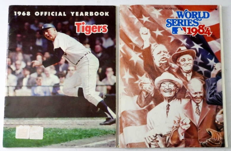 (2) Vintage Official Detroit Tigers Programs
