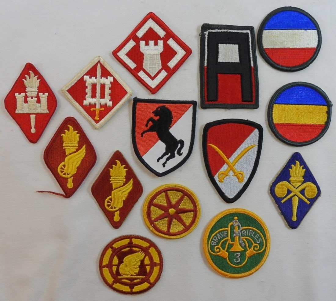 U.s. Patches Engineers, Cavalry & More Auction