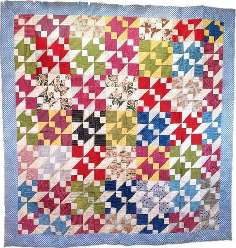 Antique C1900s Quilt Railroad Pattern